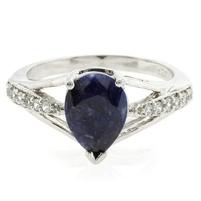 Genuine Sapphire Silver Ring