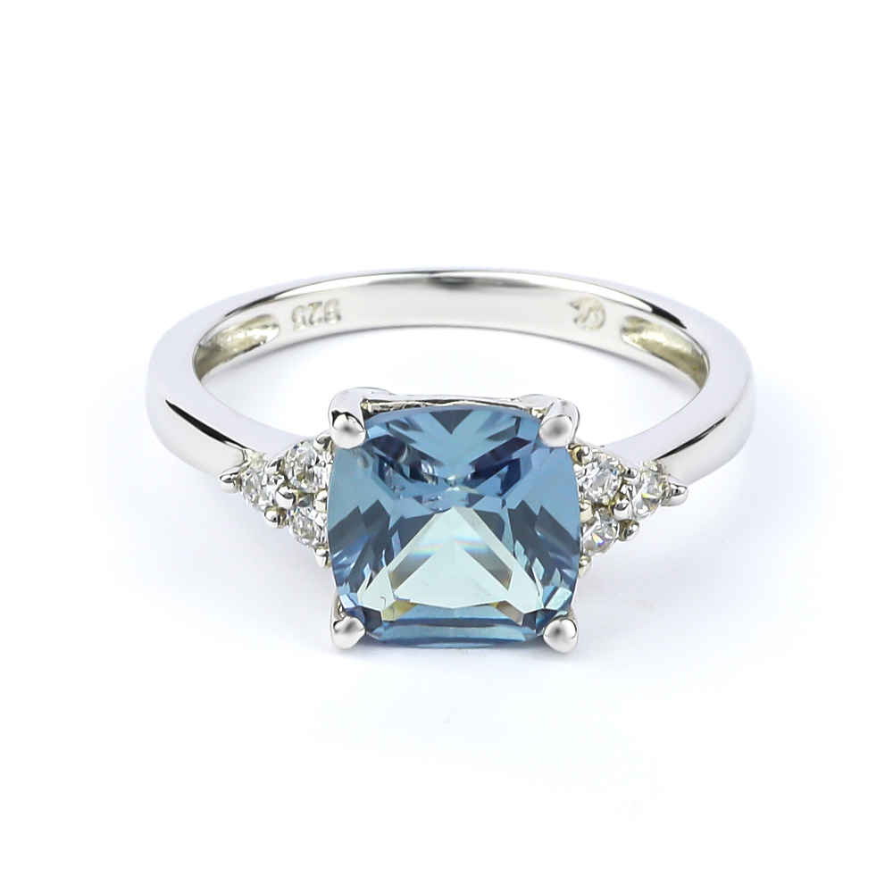 Alexandrite Sterling Silver Ring Blue To Green Color Change