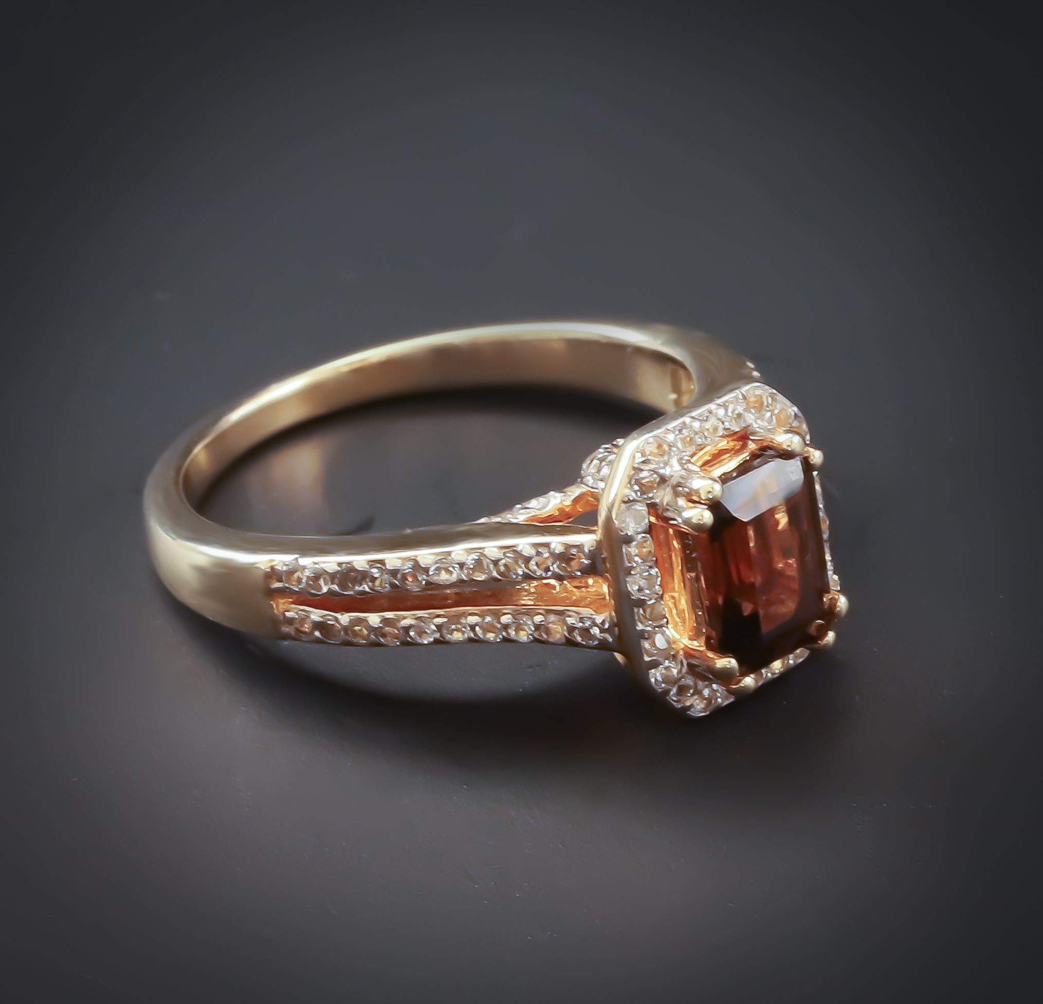 Smoked Topaz Gemstone Sterling Silver Ring