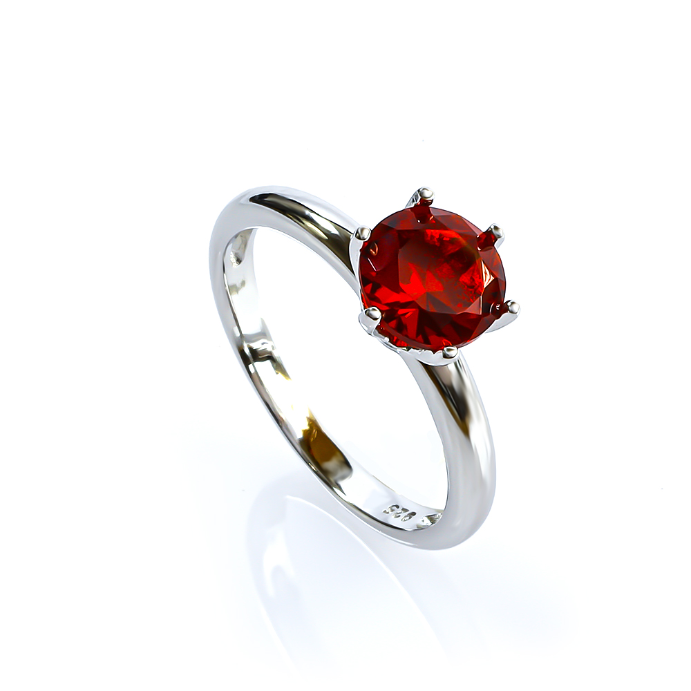 Solitaire Ruby Engagement Ring