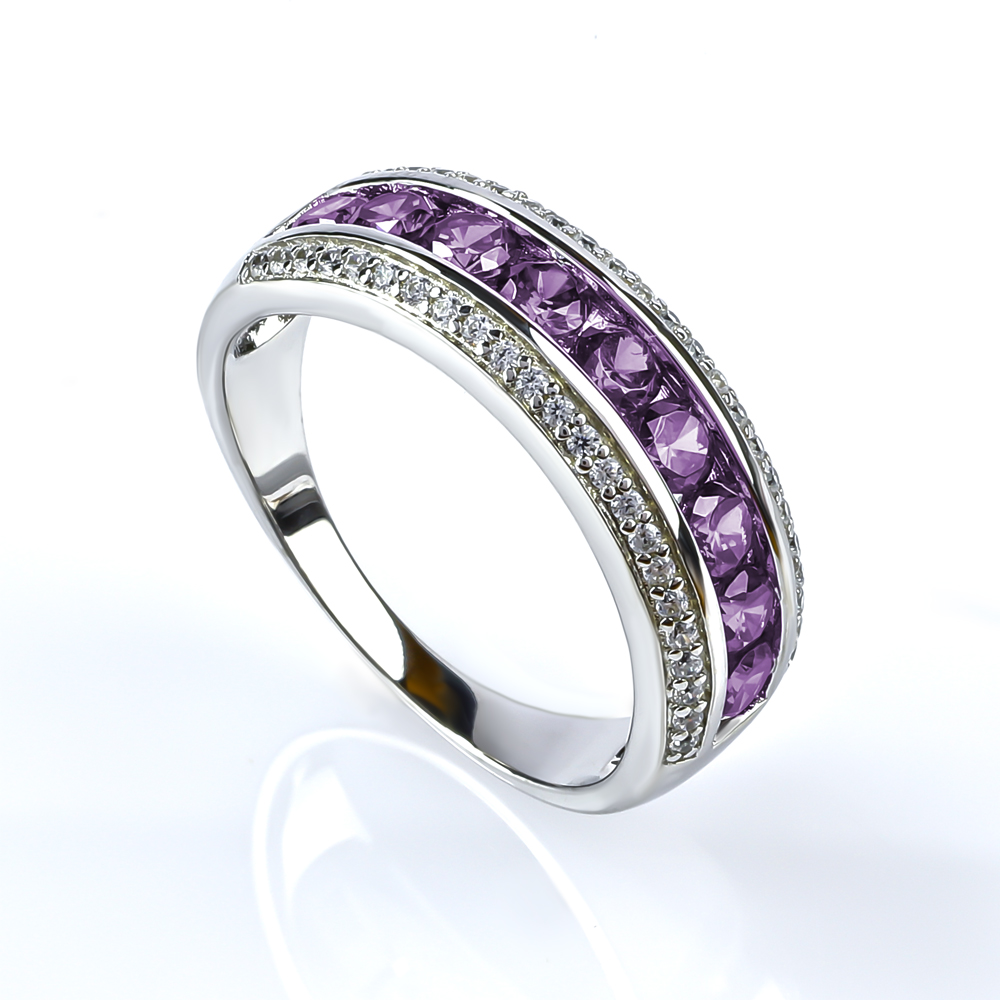 Alexandrite Sterling Silver Stackable Ring