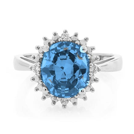 Sterling Silver Aquamarine Ring