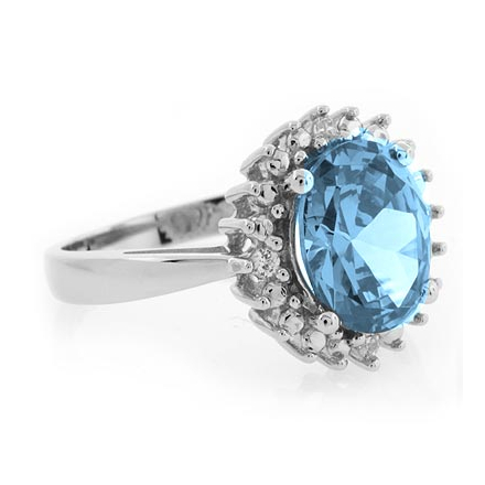 Sterling Silver Aquamarine Ring